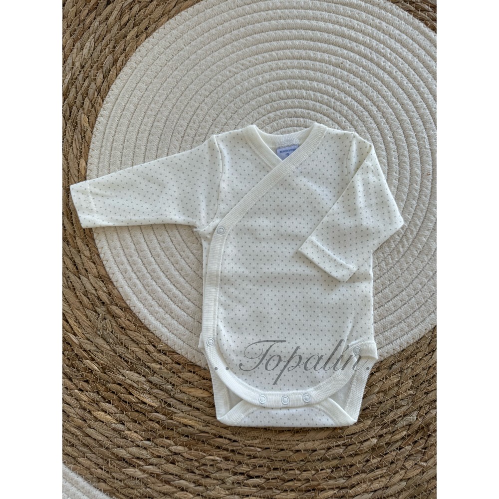 De 00 a 6m Body cruzado topitos Babidu 100% algodón 1502